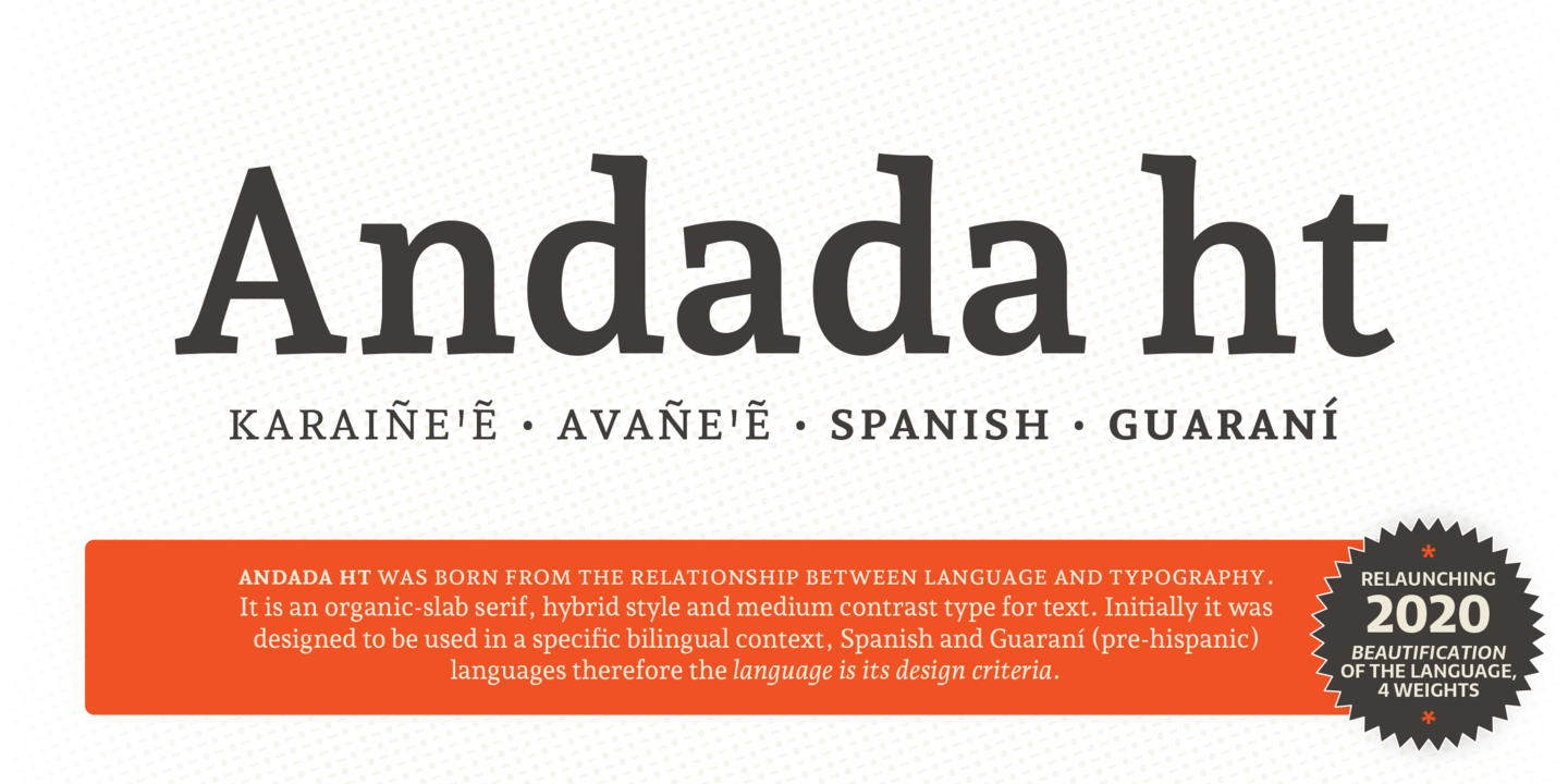 Font Andada ht Pro: descargar e instalar en el WEB sitio