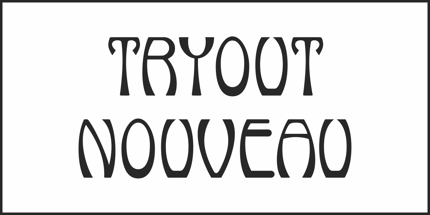 Font Tryout Nouveau JNL: descargar e instalar en el sitio web